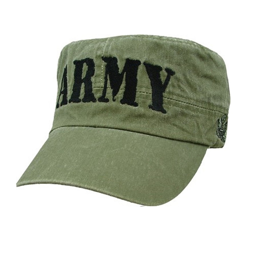 U.S. Army Flat Top Cap (OD Green) - US Wings