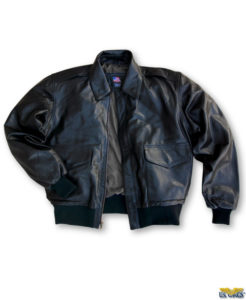 Black Leather Flight Jacket Modern A-2 at US Wings!