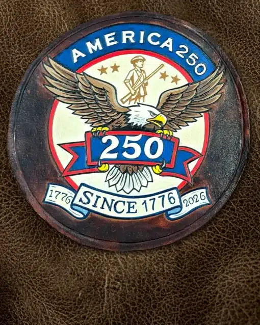 250th Anniversary Hand Painted Leather Patch - US Wings